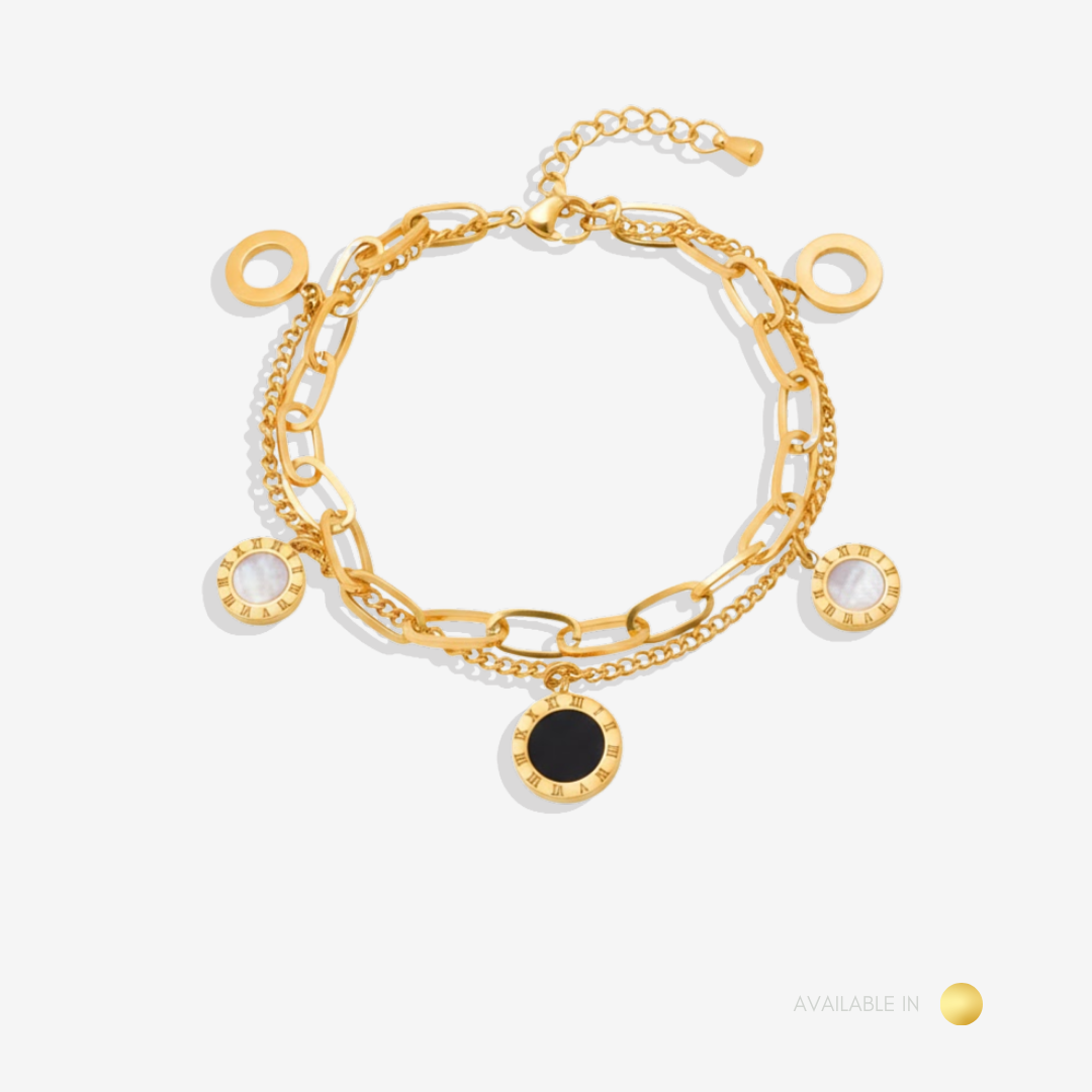 Roman Emblem Gold Titanium Bracelet – ELFIE